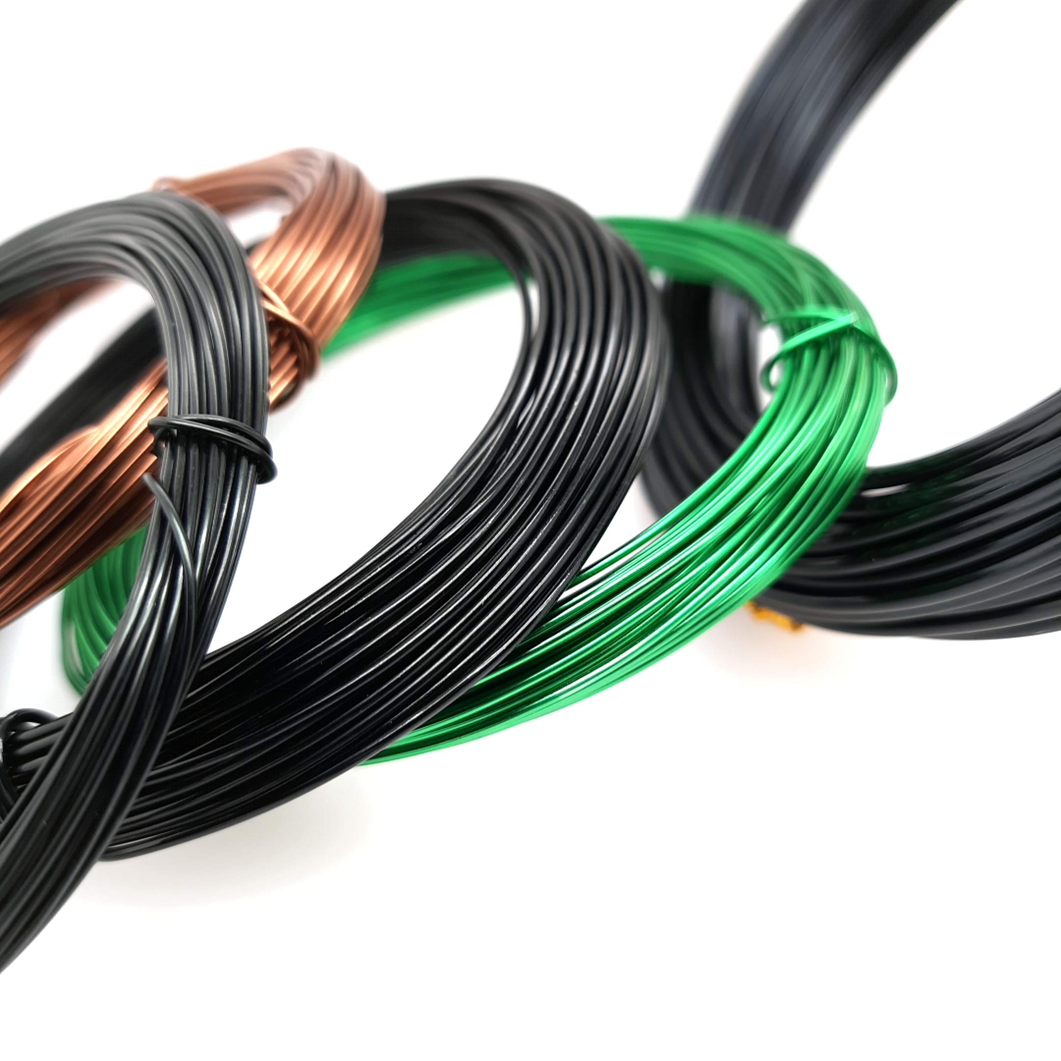 Bonsai Wire for Bonsai Tree Total 164 Feet 5 Rolls 3 Sizes 0.8 mm, 1.0 mm, 1.2 mm and 2.0 mm Aluminum Wire by CRAFT WIRE