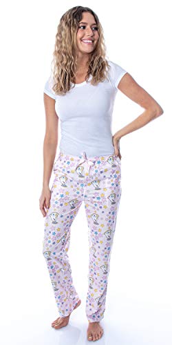 Disney Princess Women's Beauty And The Beast Chip Potts Smooth Touch Sleep Bottoms Lounge Pajama Pants (X-Small)