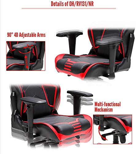 DXRacer Craft Pro Gaming Chair, Extra Large, Black/Red4