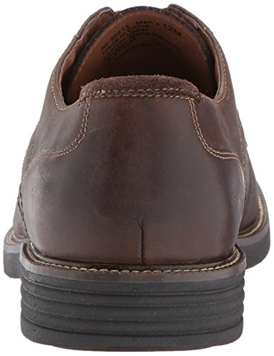 Dockers Mens Parkway Leather Dress Casual Oxford Shoe with Stain Defender, Dark Brown, 11 W