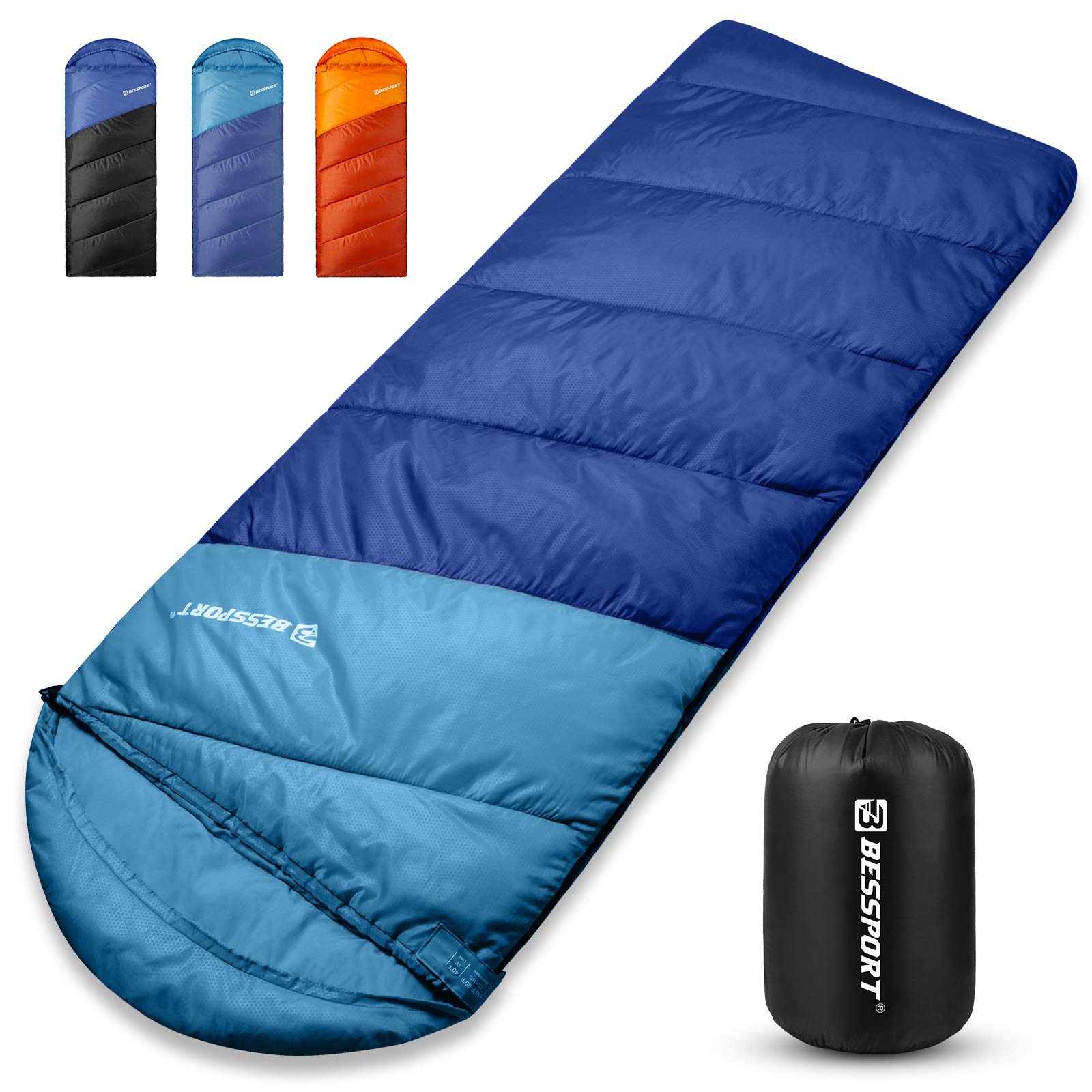 Bessport Camping Sleeping Bag - 3 Season 40℉/5℃ Lightweight Sleeping Bag Water Repellent Backpacking Sleeping Bag for Camping Backpacking Hiking