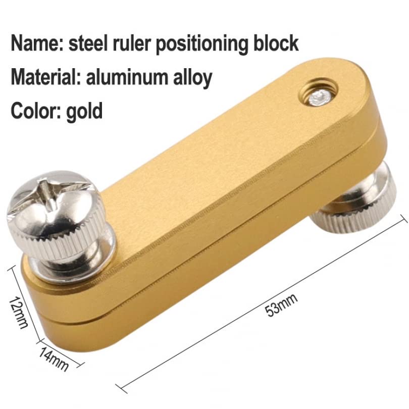 CLAHJQX Woodworking Scribing Steel Ruler Positioning Block Aluminum Alloy Limit Block Ruler Scribing Tool for Woodworking DIY Scribing Tool