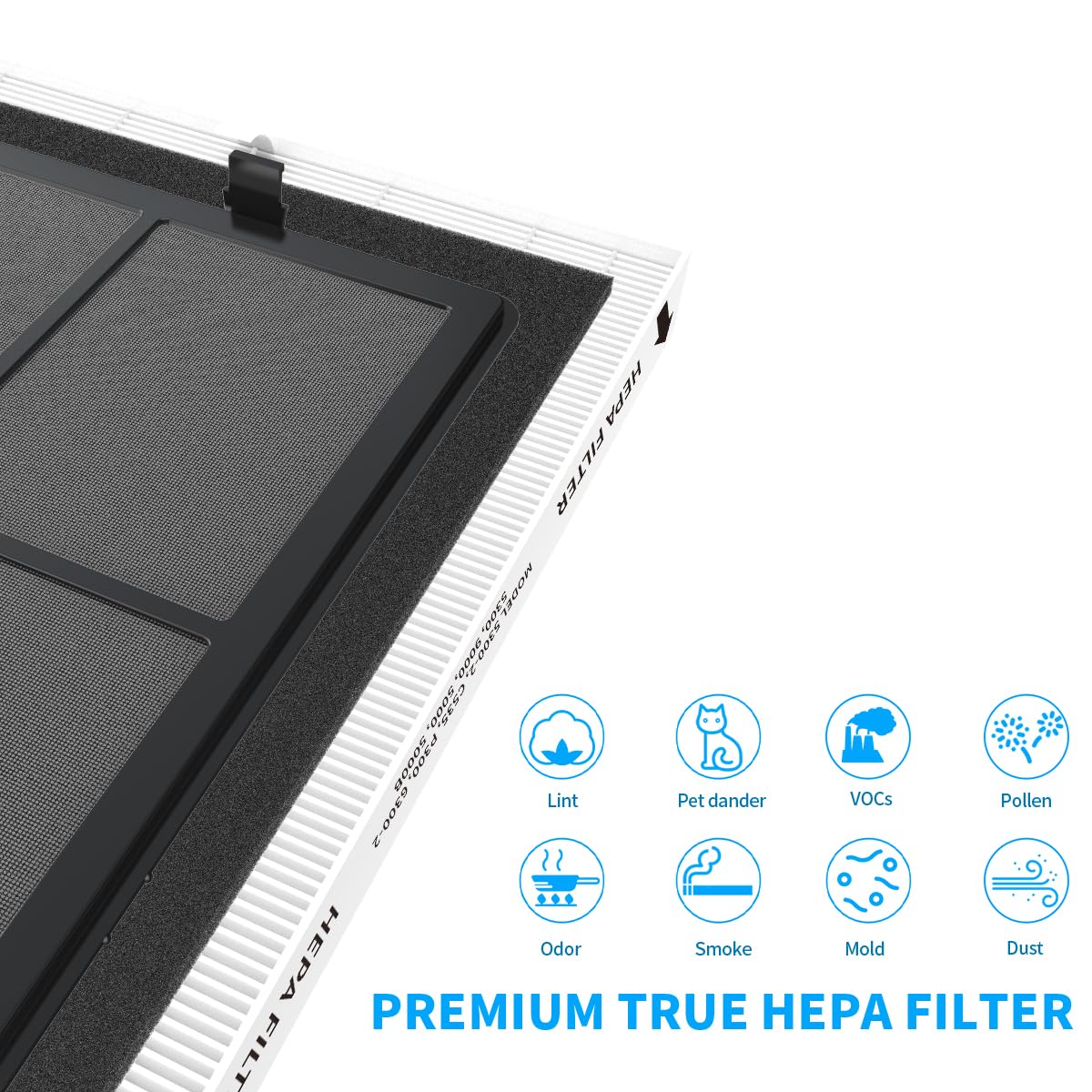 Breabetter 2 Pack C535 Washable Fine Mesh Pre-Filter with 2 Activated Carbon Filters, Compatible with Winix Plasmawave C535, 5300-2, 6300-2 Air Cleaner Purifier