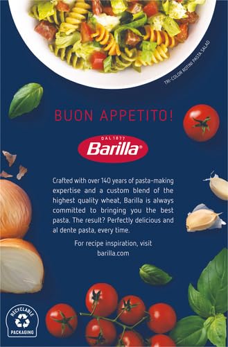 Barilla Tri-Color Rotini Pasta, 12 oz. Box - Non-GMO Pasta Made with Durum Wheat Semolina - Kosher Certified Pasta
