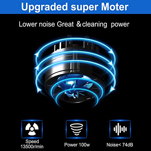 CarCome High Power Portable 6000PA Suction, Wet and Dry Car Vacuum Cleaner with 10FT Cord, Lightweight for Home Pet Hair Car Cleaning