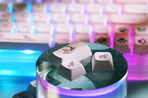 EPOMAKER Kitty 138 Keys XDA Profile PBT Dye Sublimation Keycaps Set for Mechanical Gaming Keyboard, Compatible with Cherry Gateron Kailh Otemu MX Structure