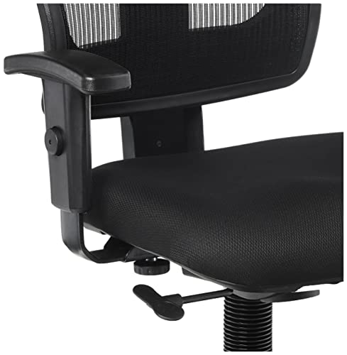 Lorell Ratchet Mesh Mid-Back Stool Chair 2.6" Height X 75.8" Width X 27.3" Length Black