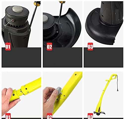 Electric Pruning Machine Household Garden Mower Lawn Mower 400W30 Rice Noodle (Color : Yellow, Size : 400W Lawn Mower)