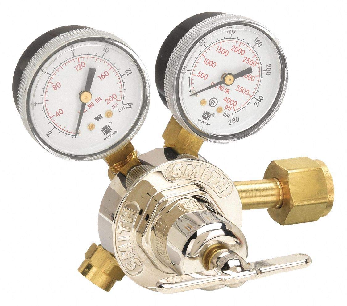 Gas Regulator, Cylinder, 0 to 150 psi