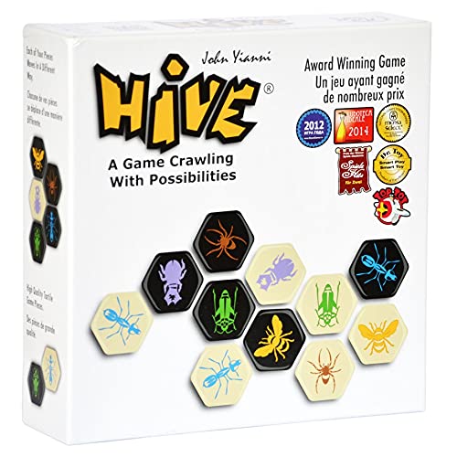 Hive Board Game - A Game Crawling with Possibilities Bundle with Mr Dice Drawstring Bag