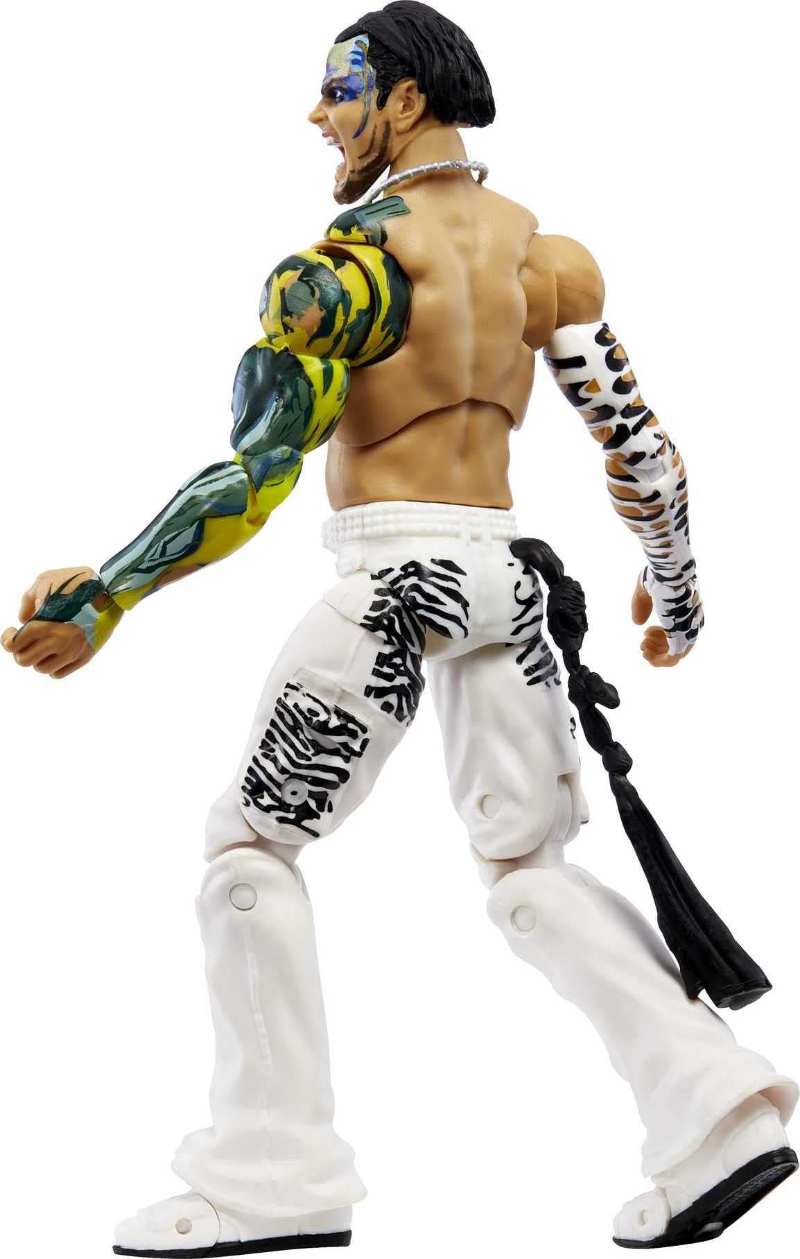 Mattel WWE Ultimate Edition Action Figure & Accessories Set, Jeff Hardy 6-inch Collectible with 30 Articulation Points, Swappable Pieces & Entrance Gear