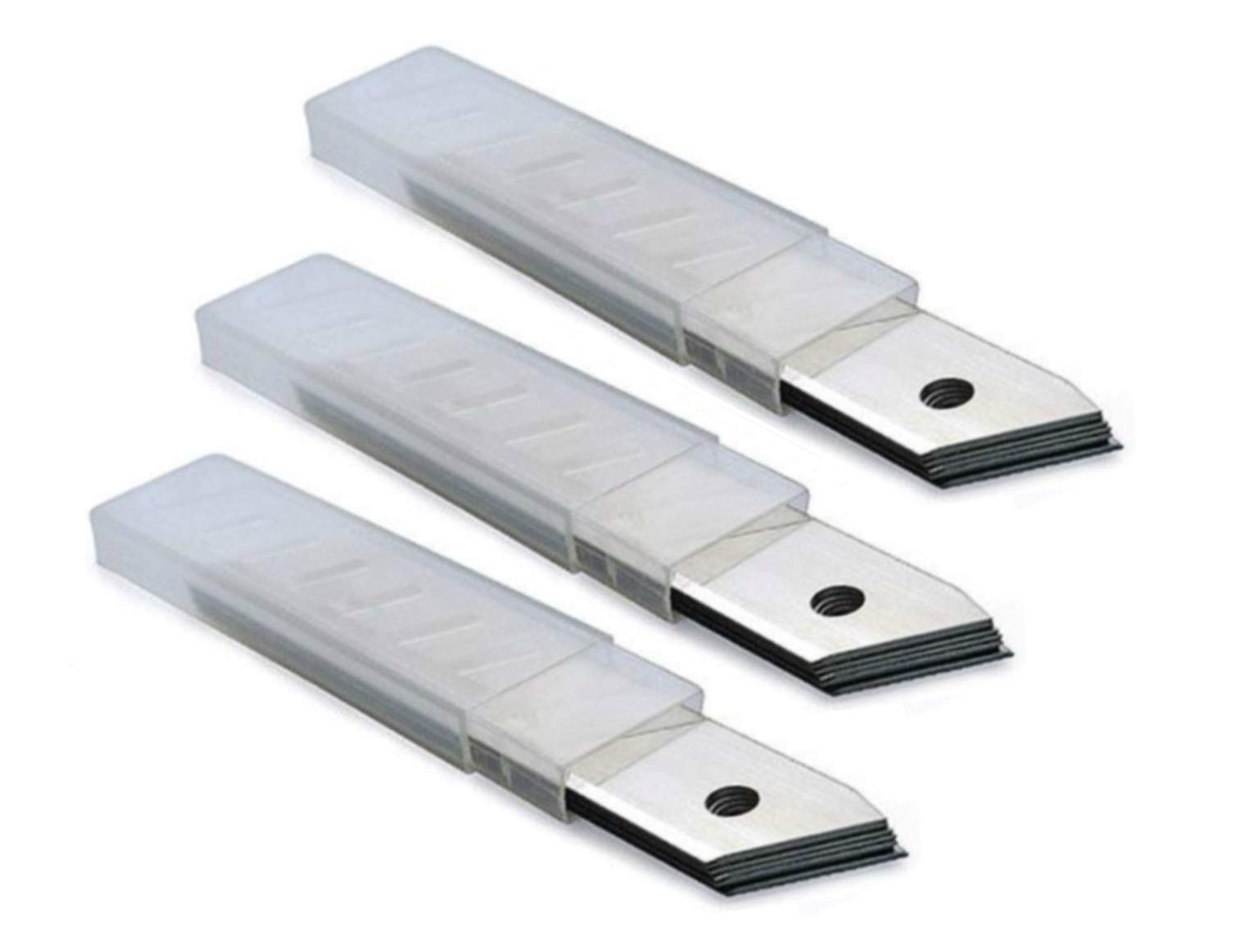 FEENIX 22050 30-Pack 18MM Utility Knife Replacement Blades, Snap off Replacement Knife Blades for Retractable Box Cutters and Knives, Hobby, Craft Knife - Bulk pack of 30 Blades