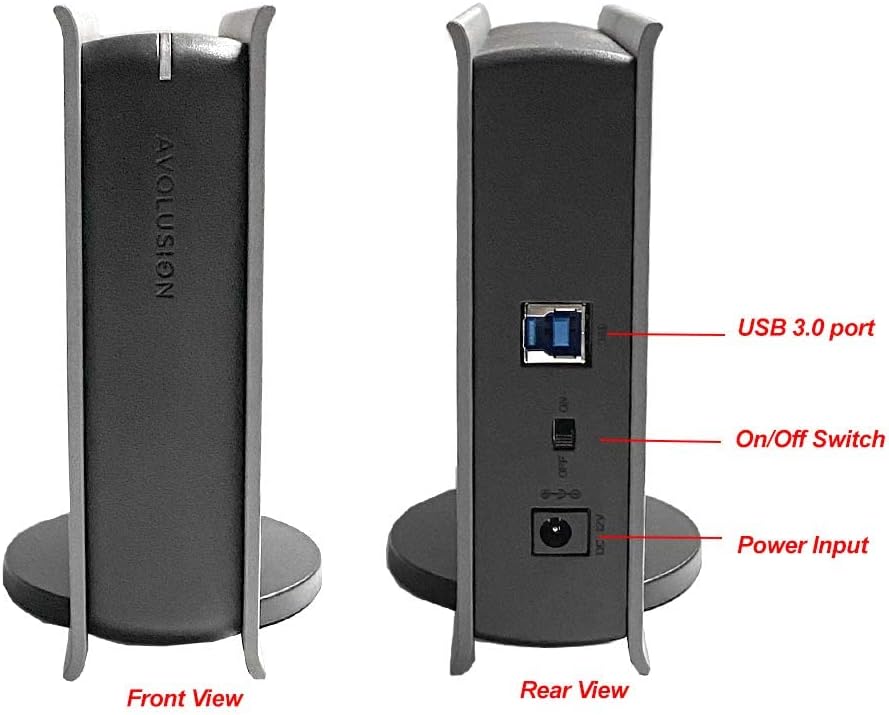 Avolusion PRO-5X Series 4TB USB 3.0 External Gaming Hard Drive Works for PS4 Original, Slim & Pro (Grey)