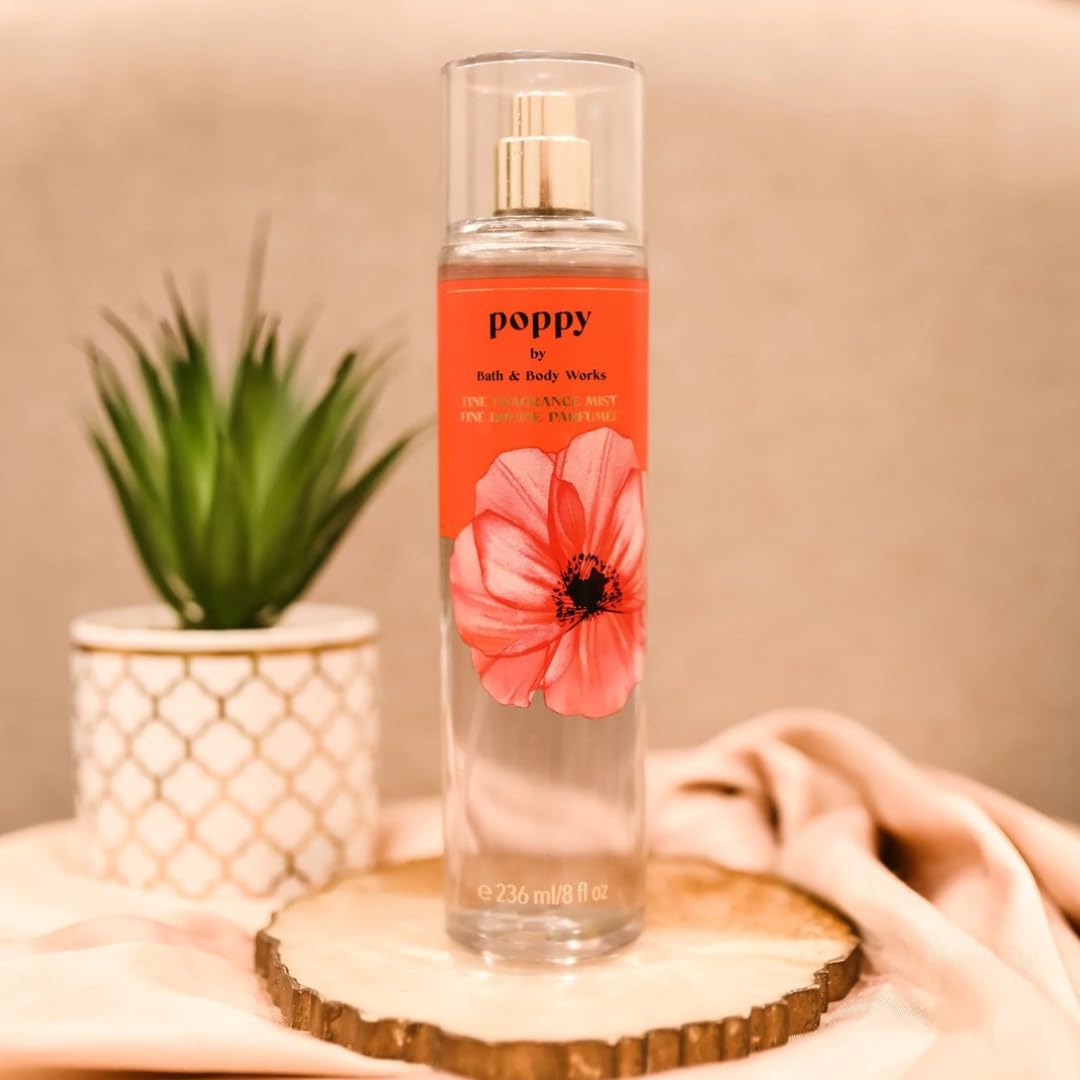 Bath & Body Works Poppy Fine Body Fragrance Mist 8 Fluid Ounce (Poppy)
