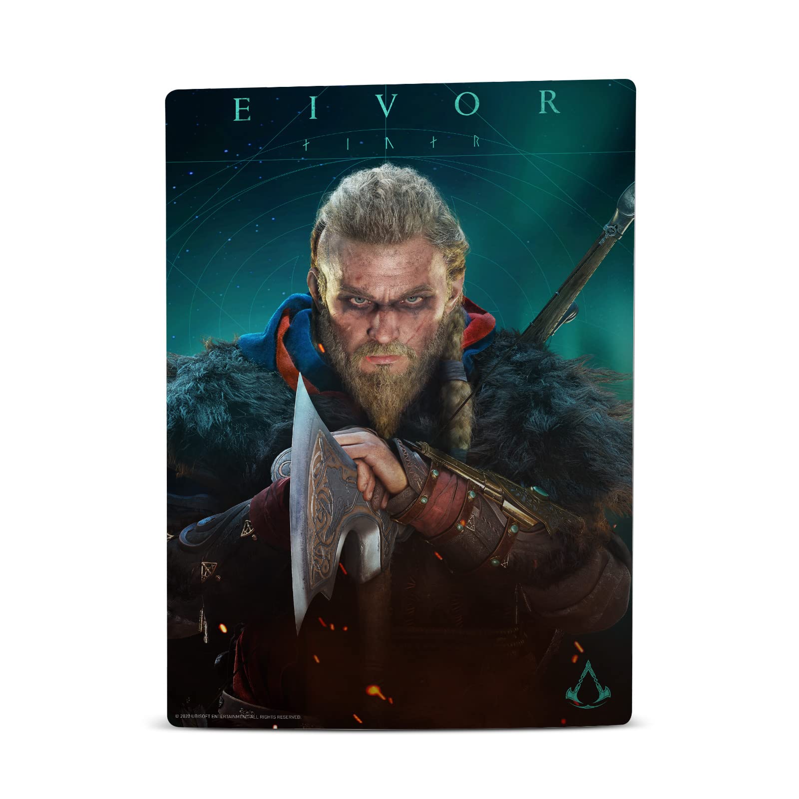 Head Case Designs Officially Licensed Assassin's Creed Male Eivor Valhalla Key Art Matte Vinyl Faceplate Sticker Gaming Skin Decal Cover Compatible With Sony PlayStation 5 PS5 Disc Edition Console