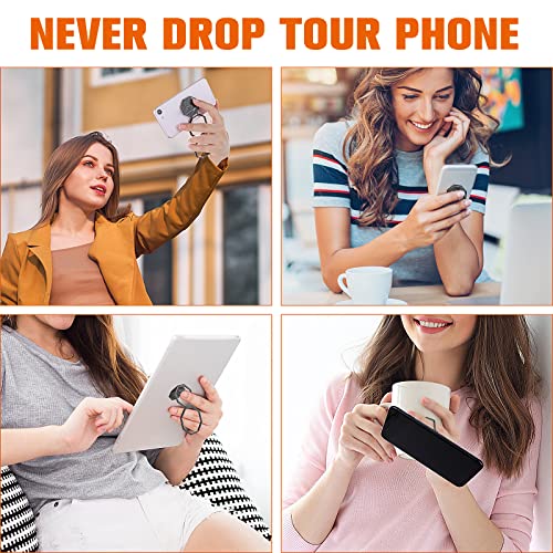 cobee Cell Phone Ring Holder Finger Kickstand, 360° Rotation Metal Cellphone Back Grip Foldable Cell Phone Stand Adjustable Phone Holder Compatible with Most Smartphones(Black Marbling)