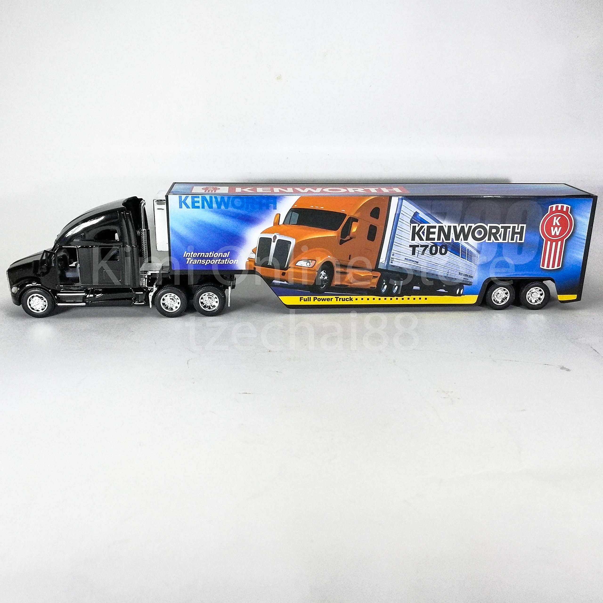 KiNSMART Kenworth T700 Container Truck 1:68 Die Cast Metal Model Toy Truck Black