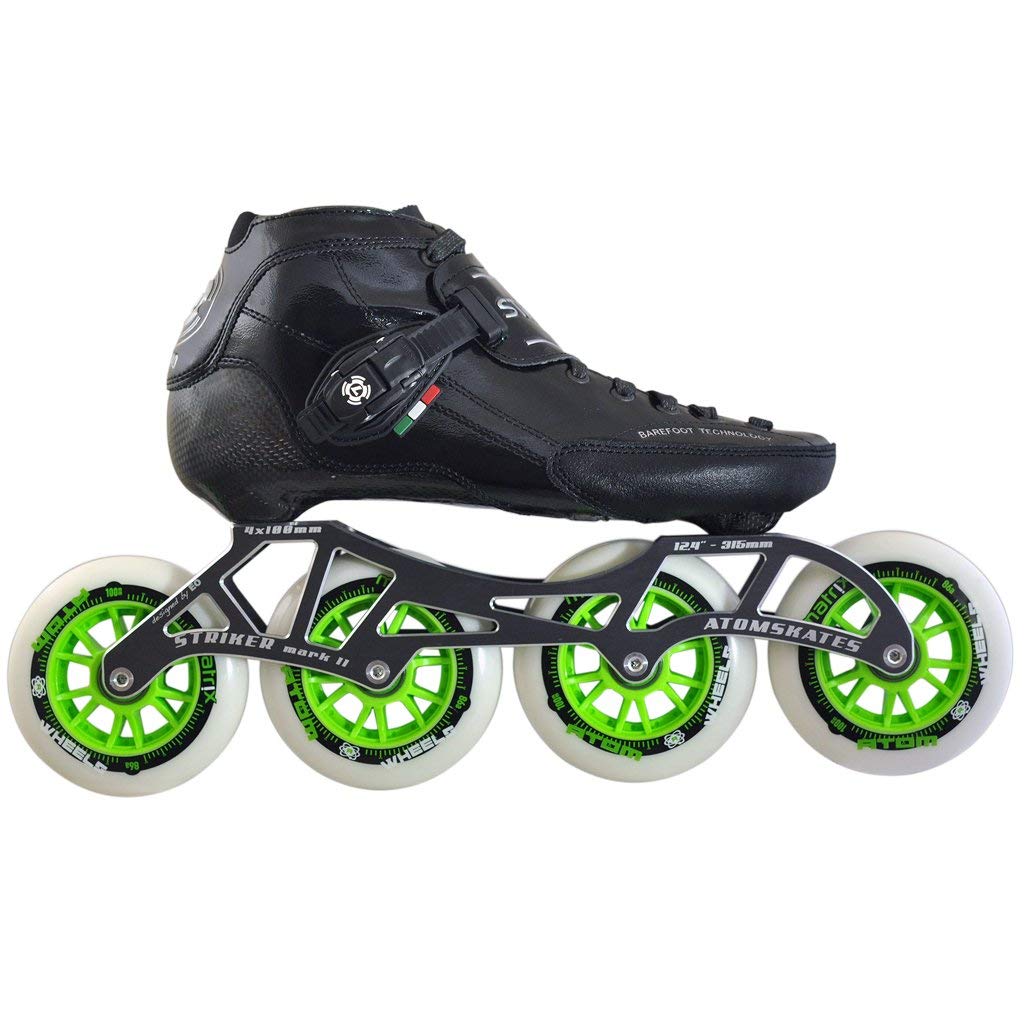 Atom Luigino Strut Inline Skate Package (Atom Matrix Wheels 100mm, Bionic ABEC 7, Pink, 7, Striker Mark 2 12.8 4x105 165/195mnt)