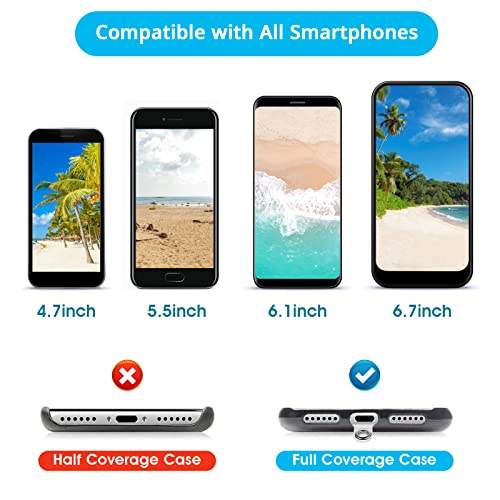 cobee Hand Wrist Strap Lanyard with Tether Patch, 6 Pcs Adjustable Nylon Wrist Straps with 6 Pcs Transparent Phone Pads Cell Phone Lanyard Strap Holder Hand Straps for Mobile Phone Camera Key Wallet
