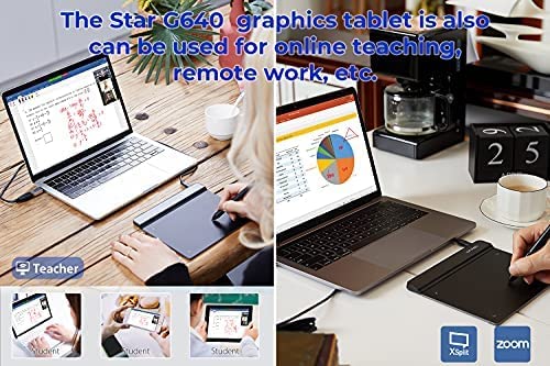 Drawing Tablet XPPen StarG640 Digital Graphic Tablet 6x4 Inch Art Tablet with Battery-Free Stylus Pen Tablet for Mac, Windows and Chromebook (Drawing/E-Learning/Remote-Working)