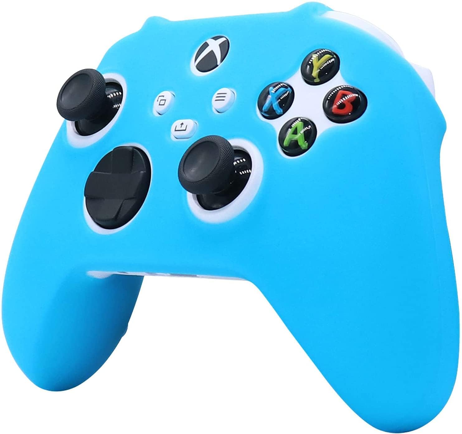 HLRAO Glow in The Dark Silicone Cover Skin for Xbox Series X Controller, Anti-Slip Soft Rubber Case Protector for Xbox Series S Controller with 6 Thumb Grip Caps Glow in The Dark.