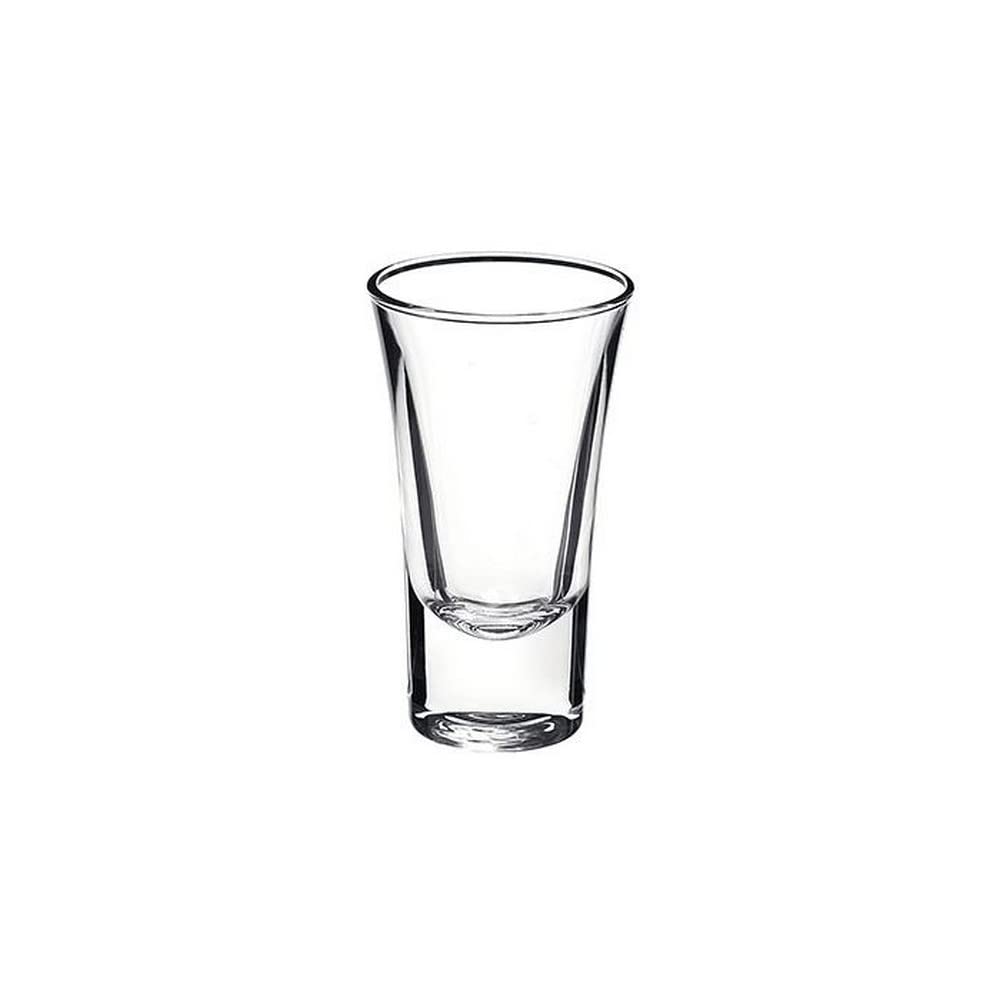 Bormioli Rocco Dublino Collection Shot Glasses - Set of 6 Clear Shot Tumblers With Heavy Base – 2-Ounce Shooter Glass For Spirits & Liquors – Classic European Design Drinkware For Bar, Pub & Home Use