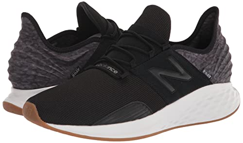 New Balance Men's Fresh Foam Roav V1 Running Shoe, Black/Grey, 11