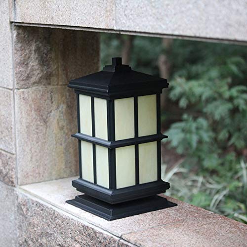 HNTHY Simple Chinese Style Column Head Lamp LED Doorpost Garden Lamp Waterproof Super Bright Villa Fence Home Door Lamp