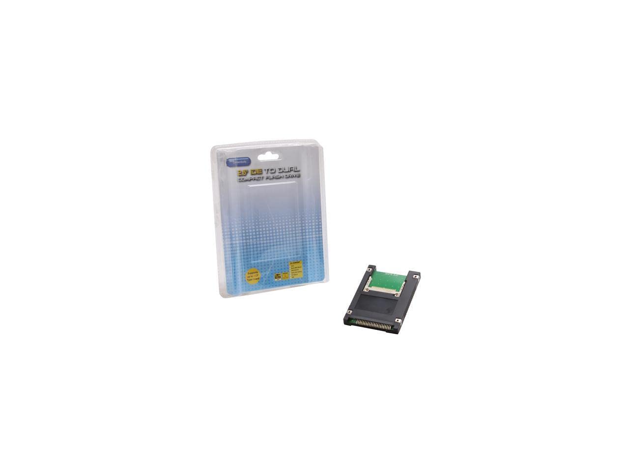 Syba Dual Compact Flash CF to 44 Pin IDE/PATA 2.5" Adapter Enclosure, Black SD-ADA45006