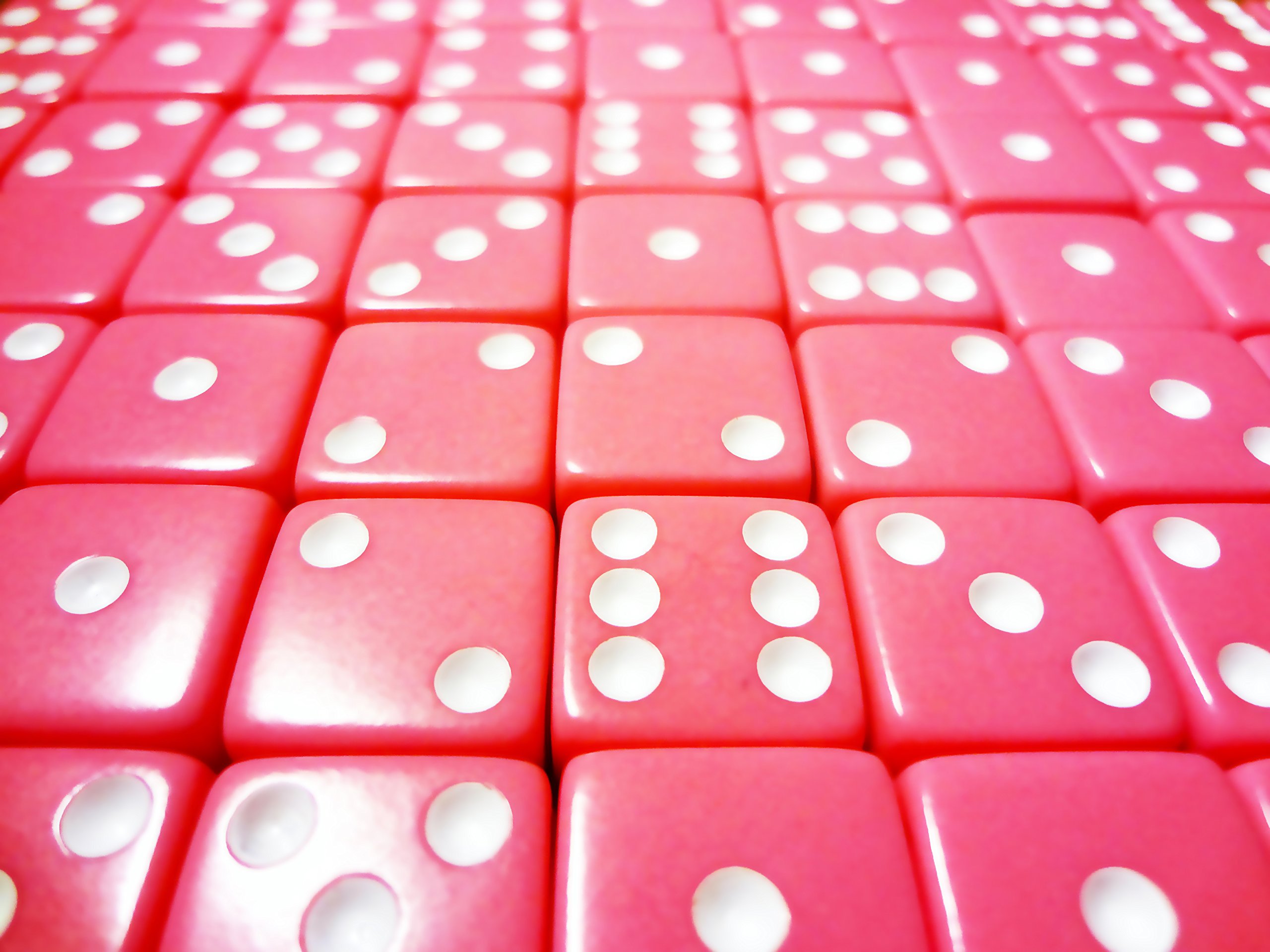 Hobby Monsters 10 Piece Pink 16mm Game Dice with White Pips