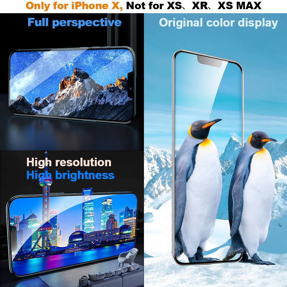 EFAITHFIX for iPhone X Screen Replacement OLED [NOT LCD] 5.8 Inch Display Digitizer 3D Touch Screen Frame Assembly with Repair Tools Kit Waterproof Adhesive Tempered Glass for Model A1865/A1901/A1902