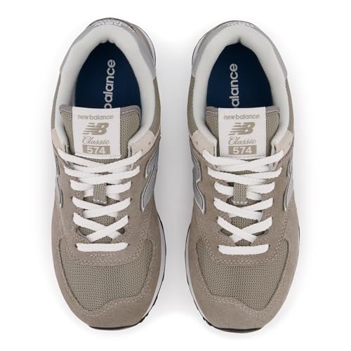 New Balance Women's 574 Core Sneaker, Grey/White, 8.5