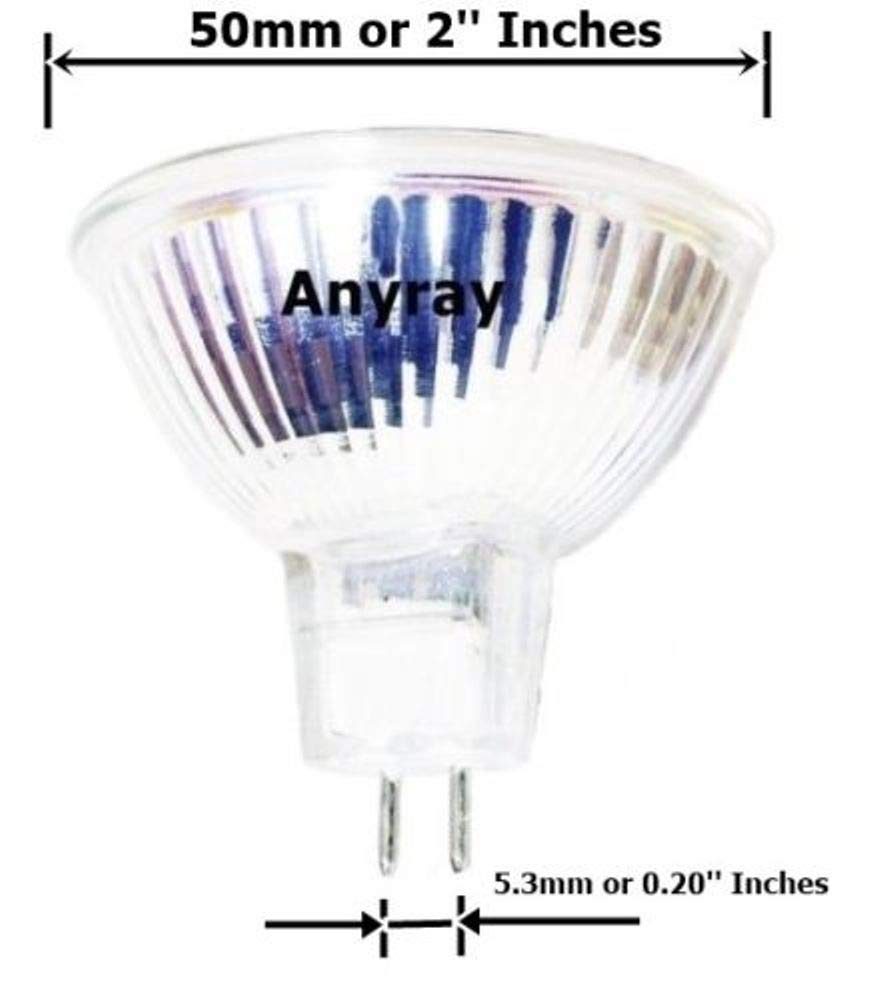 Anyray 20W 12V MR16 FLOOD BAB 36 DEGREE with LENS 20 watt 12 Volts