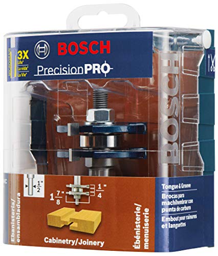 BOSCH 84624MC 1-7/8 In. x 1/4 In. Carbide-Tipped Tongue and Groove Router Bit