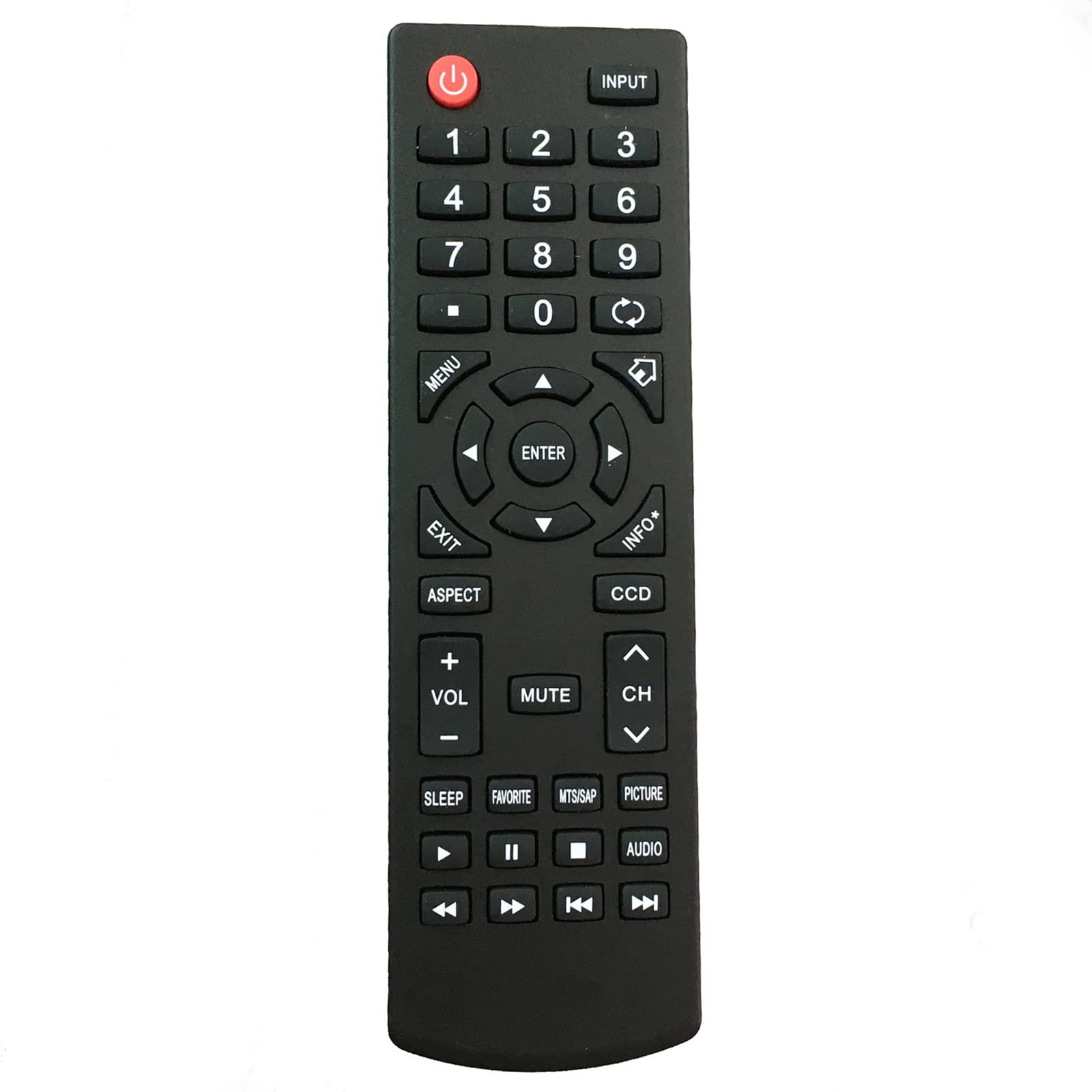 Replacement Remote Control Fit for DX-26L100-A13 DX-32D310NA15 DX-55L150A11 DX-LCD26-09 DX-LCD22-09 DX-LCD1909 DX-LCD2609 NS-37D20SNA14 for Insignia Dynex TV
