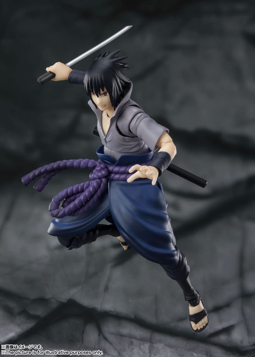 TAMASHII NATIONS - Naruto Shippuden - Sasuke Uchiha -He Who Bears All Hatred, Bandai Spirits S.H.Figuarts Action Figure