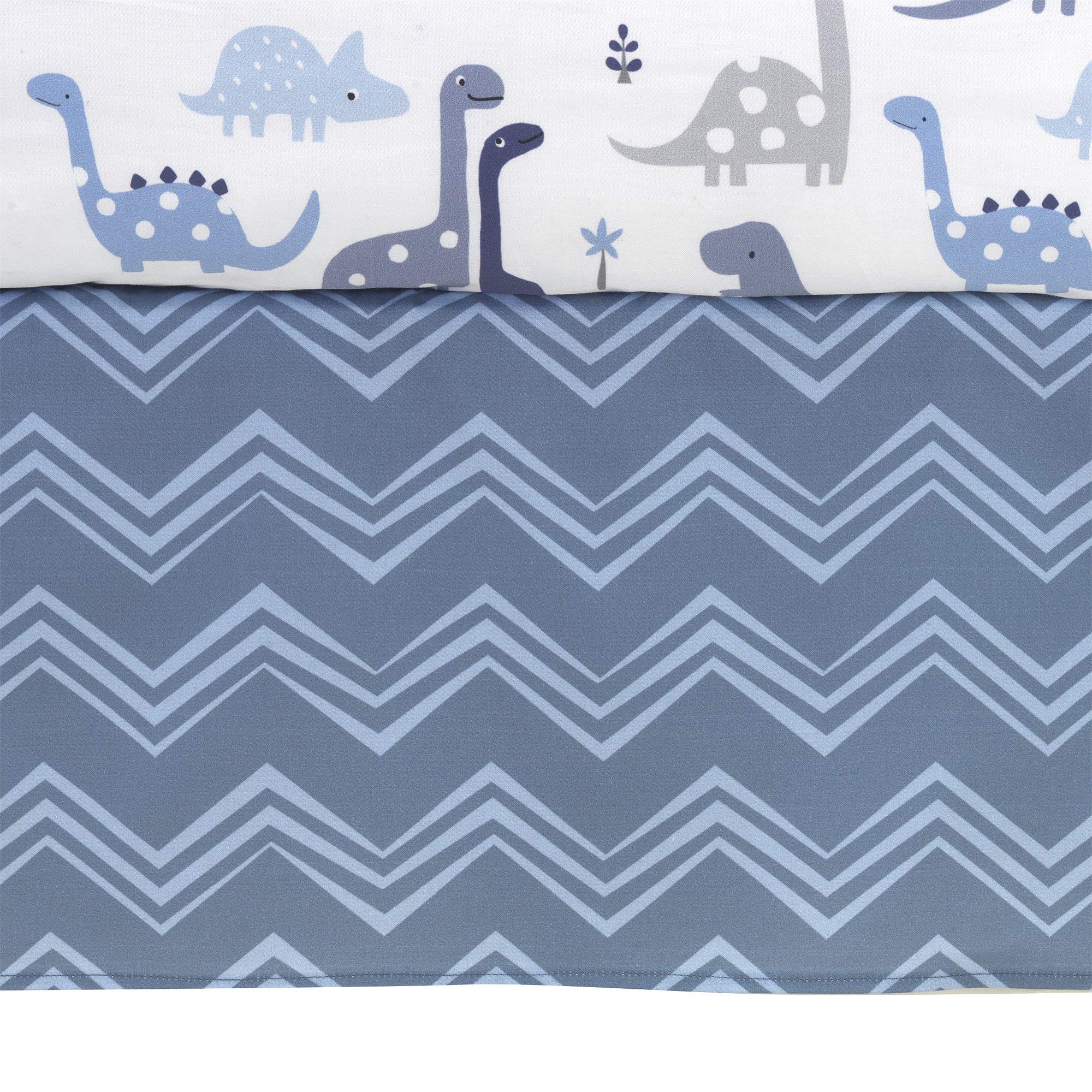 Bedtime Originals Roar Dinosaur 3 Piece Crib Bedding Set, Blue/Gray, β44x1x35 Inch