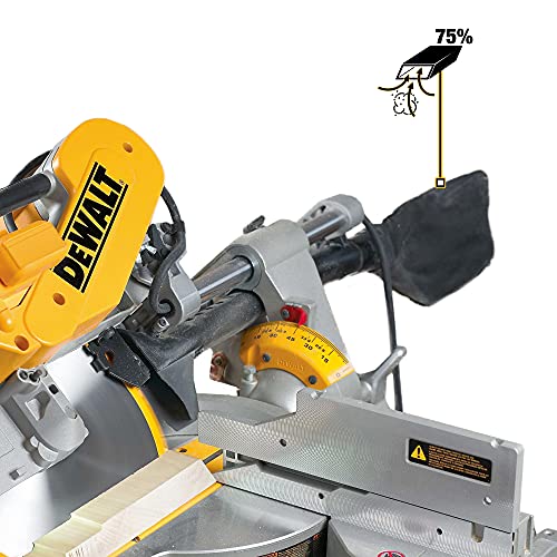 DEWALT Miter Saw, 12 Inch Double Bevel Sliding Compound, Stainless Steel Detent Plate with 10 Stops, Cam-Lock Handle, For Quick & Accurate Miter Angles, Corded (DWS779)