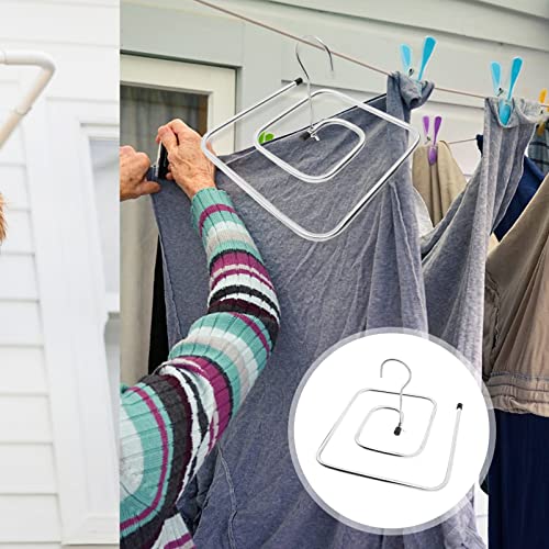 DOITOOL 2pcs Spiral Hanger Stainless Steel Spiral Drying Rack Sheets and Blankets Spiral Saving Rack Drying Rack Square Spiral Quilt Storage Hanger