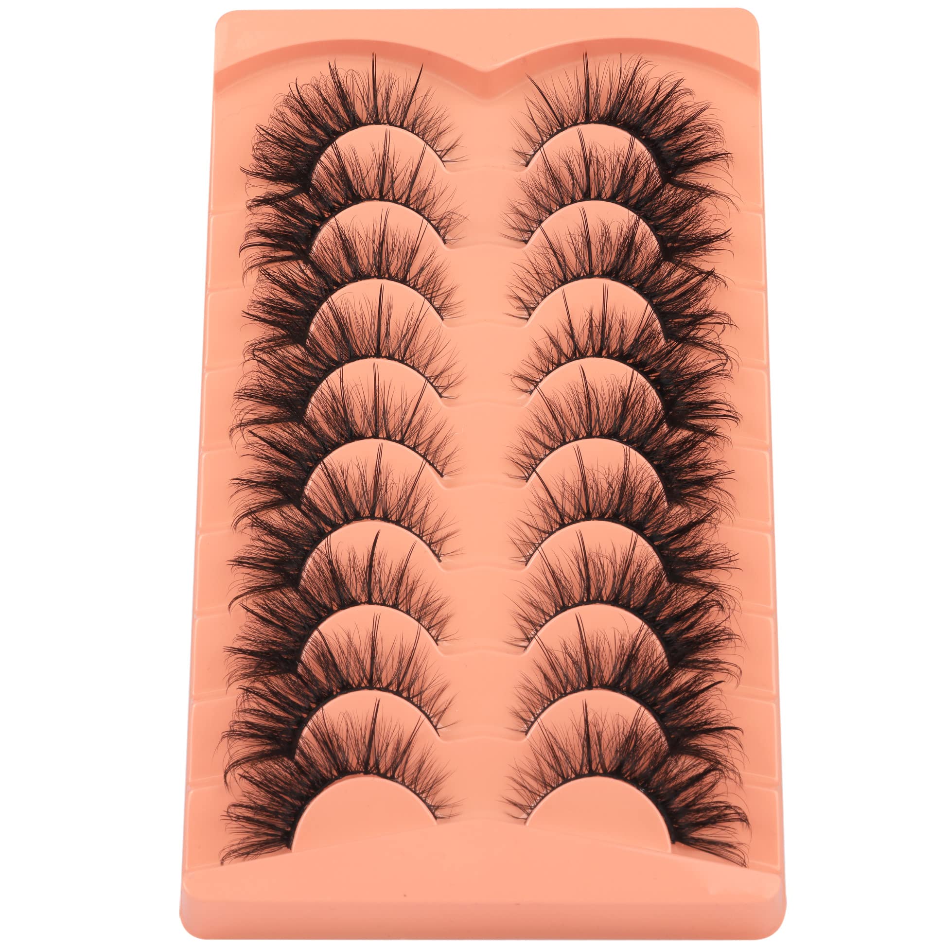 ALICE Eyelashes Fairy Fox Eye Lashes False Eyelashes Mink Wispy Strip Lashes Pack Fluffy Volume Cat Eye Lashes Fake Eye Lashes 9 Pairs
