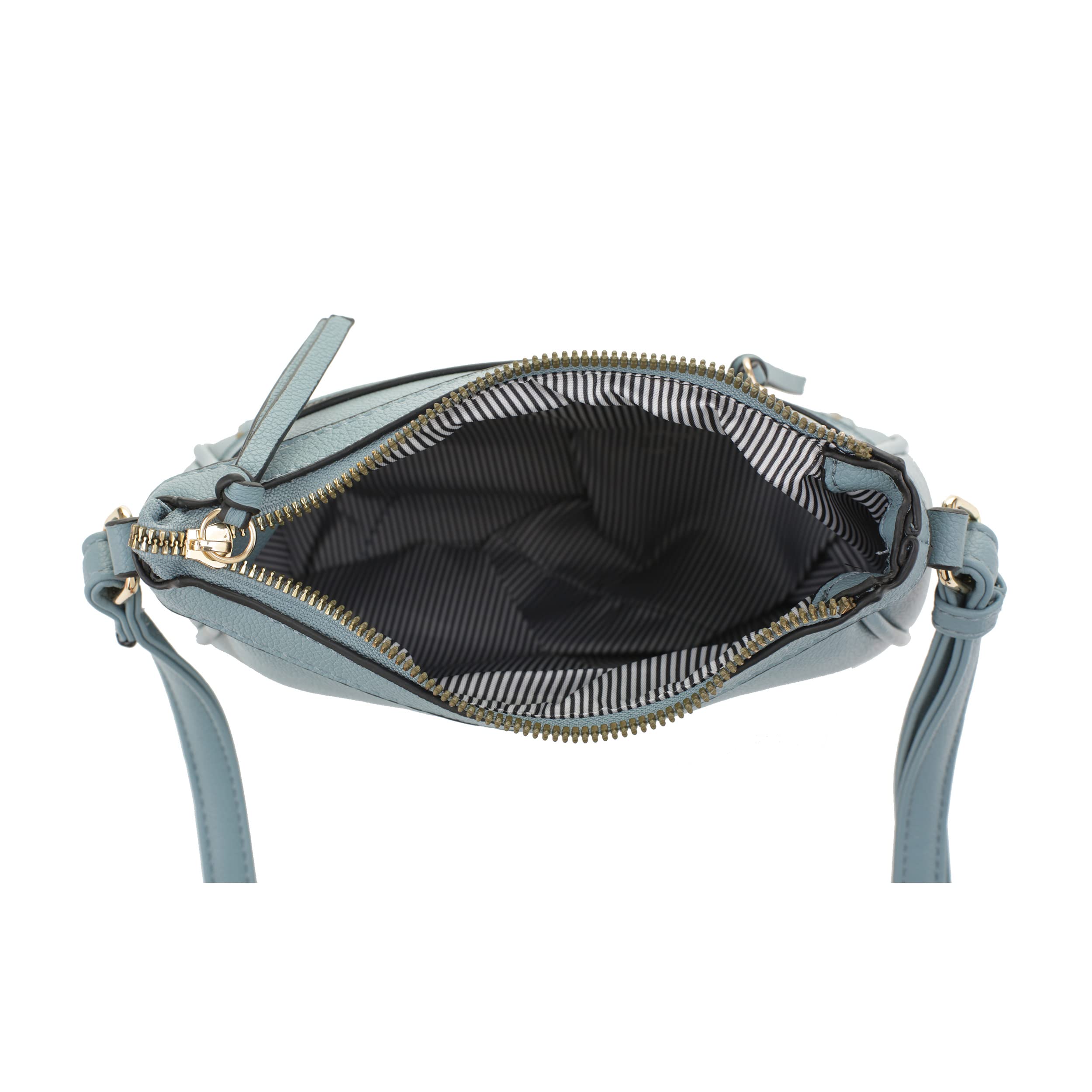 Emperia Elva Small Whipstitch Vegan Leather Crossbody Bags Shoulder Bag Purse Handbags for Women Blue