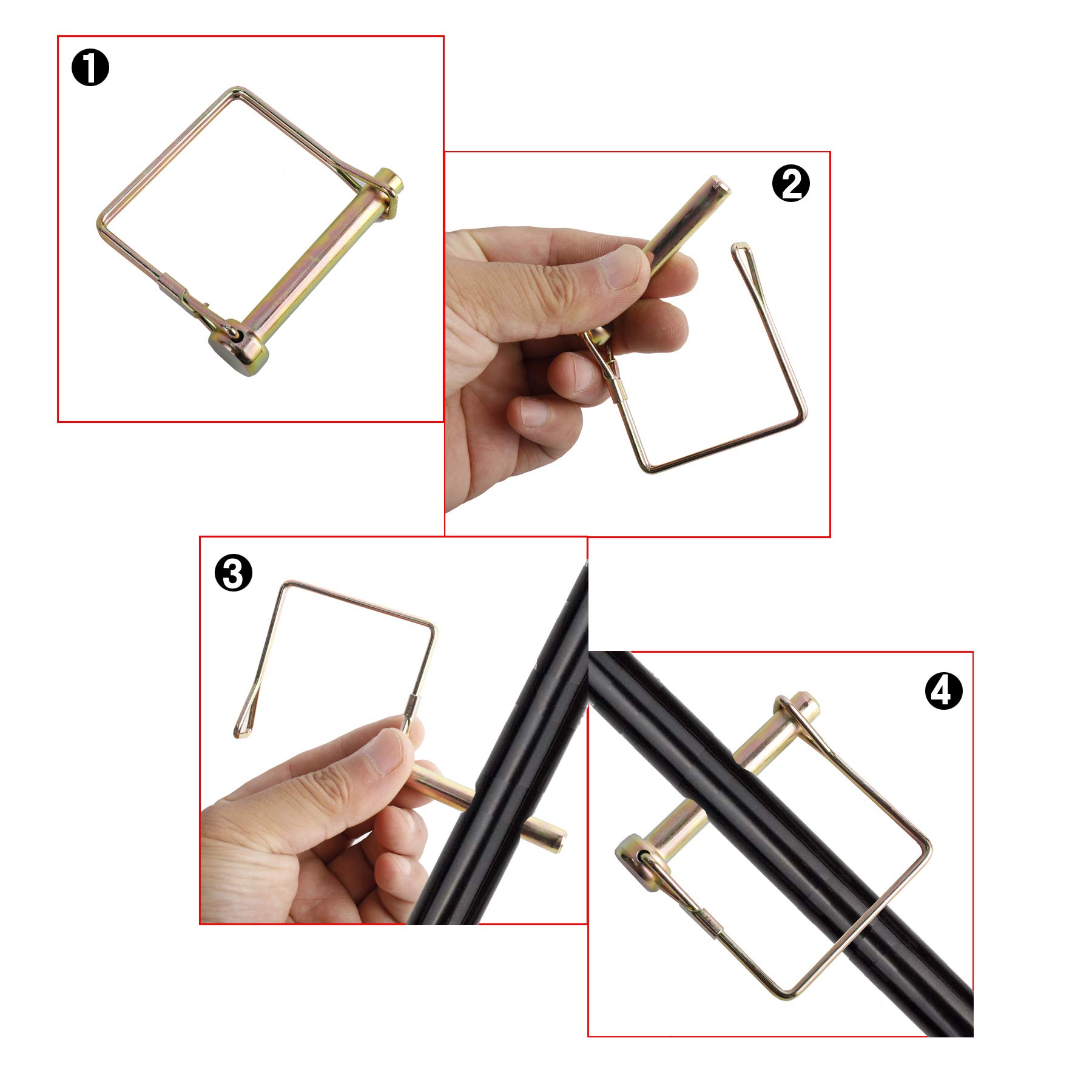 AuInn 5/16 Inch x 2-1/4 Inch Shaft Locking Pin Wire Lock Pin Tractor Hitch Pin (30)