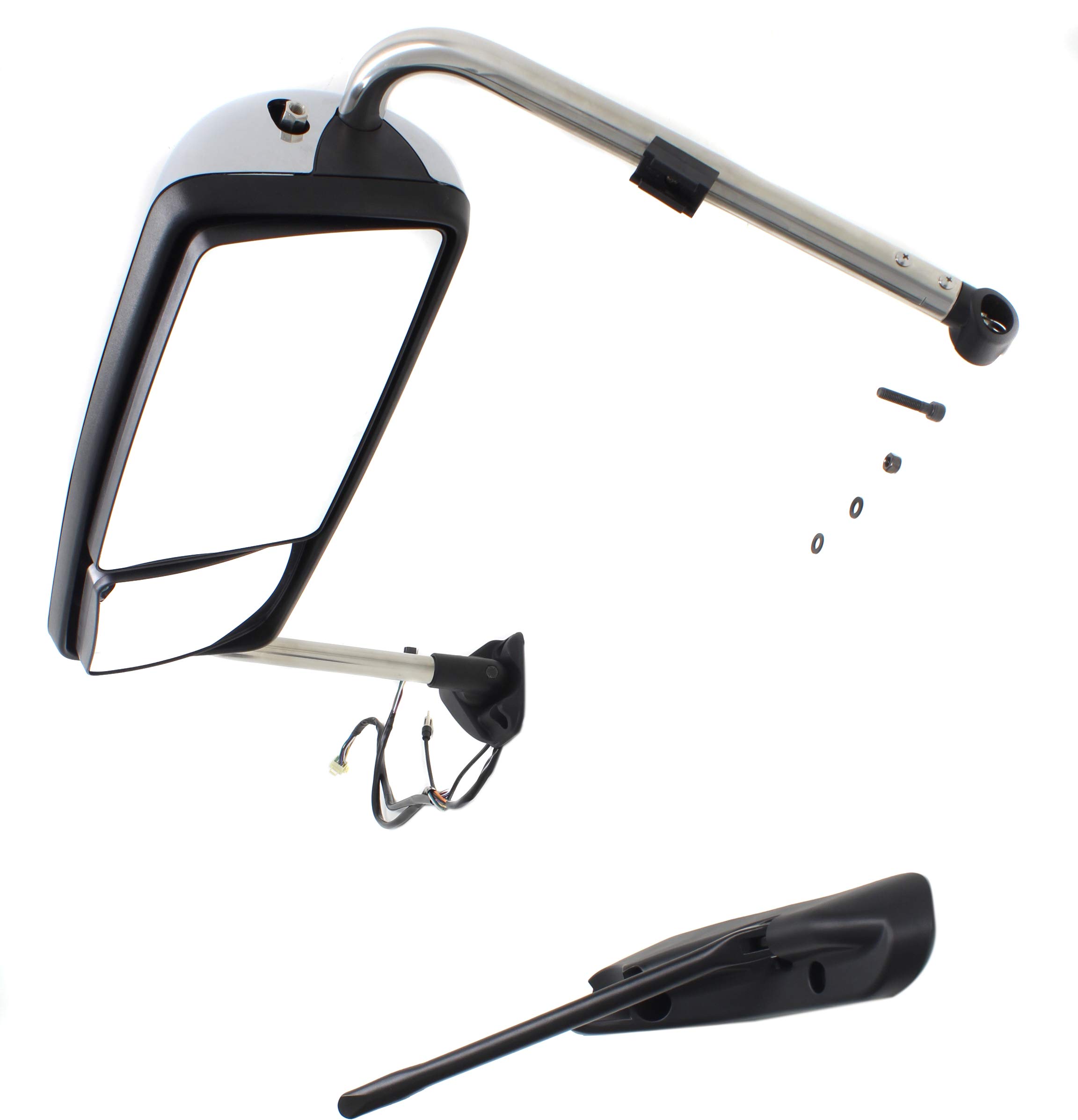 Kool Vue Driver & Passenger Side Power Heated Mirrors for International ProStar 2008-2017 With Signal Light Chrome Tractor Truck - Long Conventional