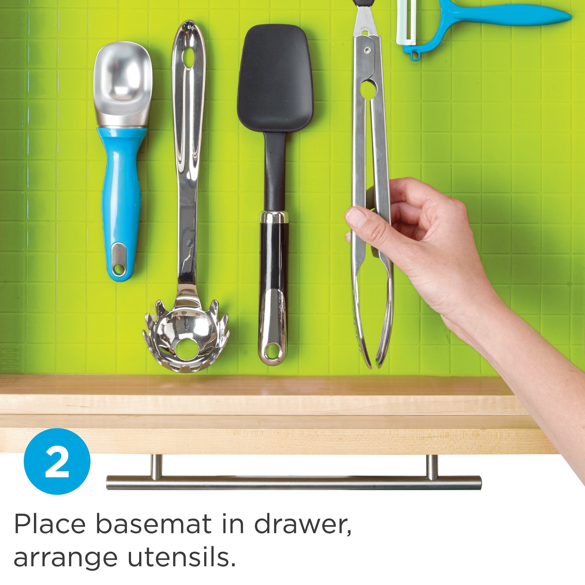 KMN Home DrawerDecor Lime Customizable Drawer Organizer 21 Piece Deluxe Starter Kit