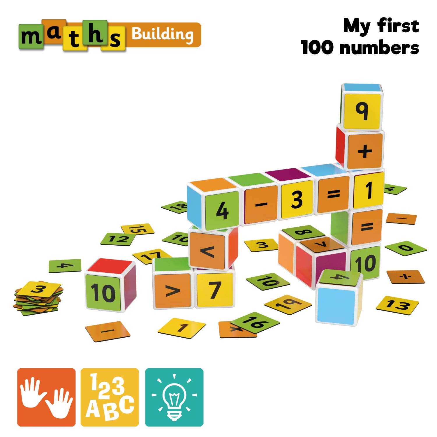 Geomag Magnetic Toys | Magnets for Kids | Magicube Math Building Fun | Magnet Cubes and Number Clips Set | STEM Learning | Swiss-Made | Ages 3+