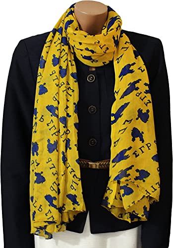 Divine Nine Depot Oversized Sigma Gamma Rho Poodle Long Scarf (Gold)