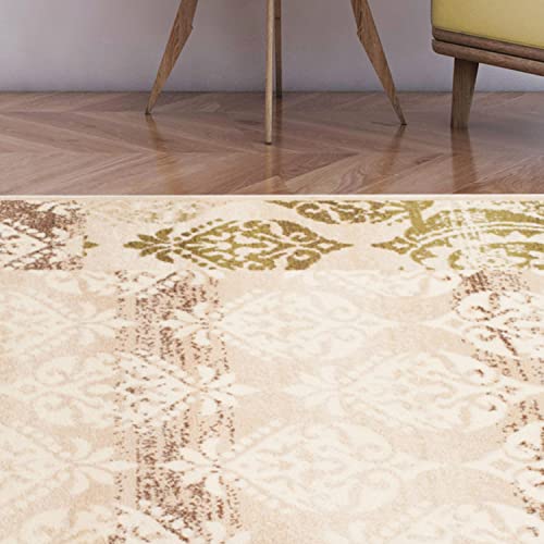 SUPERIOR Mystique Modern Geometric Paisley Polypropylene Indoor Area Rug, 8x10, Beige