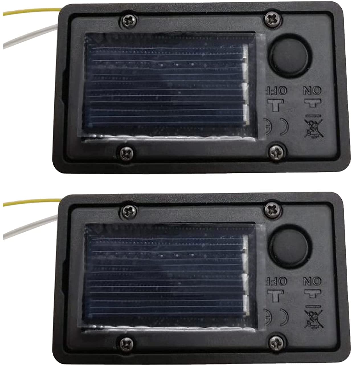 NF 2pcs Replacement Battery Storage Boxes for Outdoor Garden Lawn Square Solar LED Light with Waterproof OnOff Switch Home Solar Lamp Hanging Lantern Led Accessories