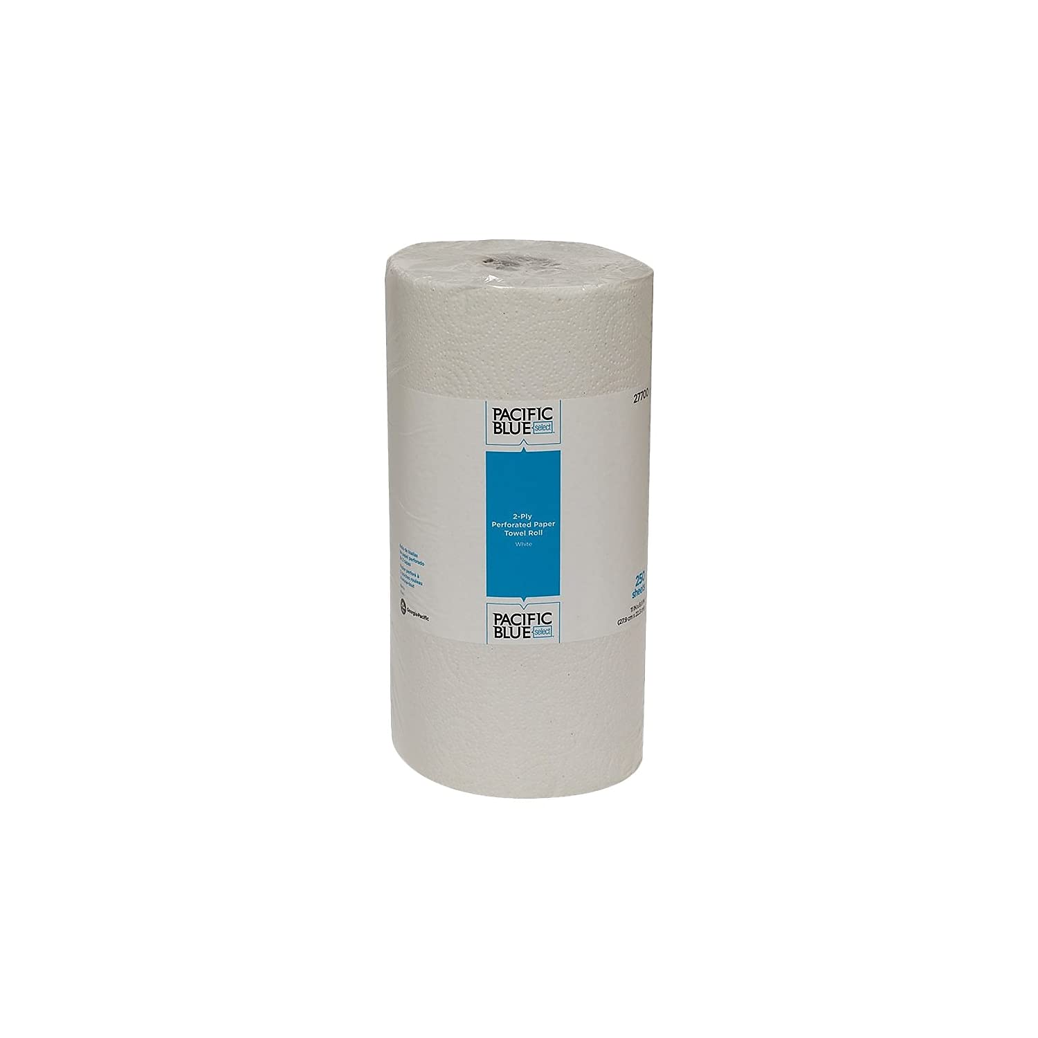 Georgia Pacific 27700 Perforated Paper Towel, 8 4/5 x 11, White, 250/Roll, 12 Rolls/Carton