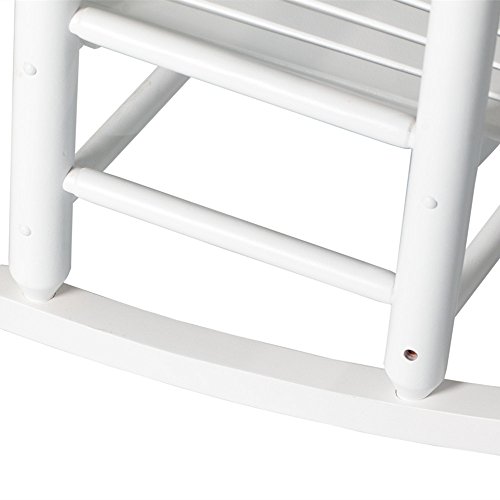 BplusZ Rocking Kid's Chair Wooden Child Toddler Patio Rocker Classic Ages 3-6 White, Indoor